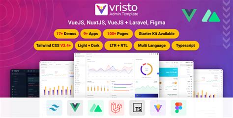 Vristo Multipurpose Tailwind VueJS NuxtJS Laravel VueJS Admin Template BestWP