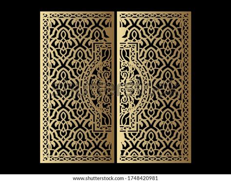 Screen Decorative Panel Plasma Cutting Stock Vector Royalty Free