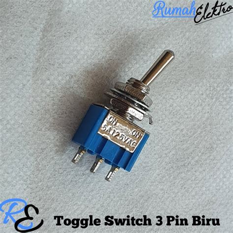 Saklar Toggel Toggle Switch Mini 3 Pin Biru Lazada Indonesia