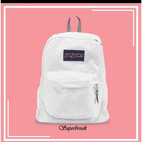 Js Backpack Plain White Gray Details Shopee Malaysia