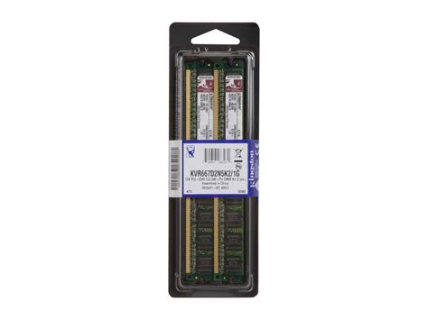 Kingston ValueRAM 1GB 2 X 512MB DDR2 667 PC2 5300 Dual Channel Kit