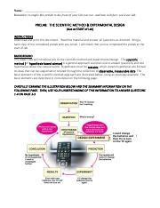 Understanding The Scientific Method And Experimental Design Course Hero