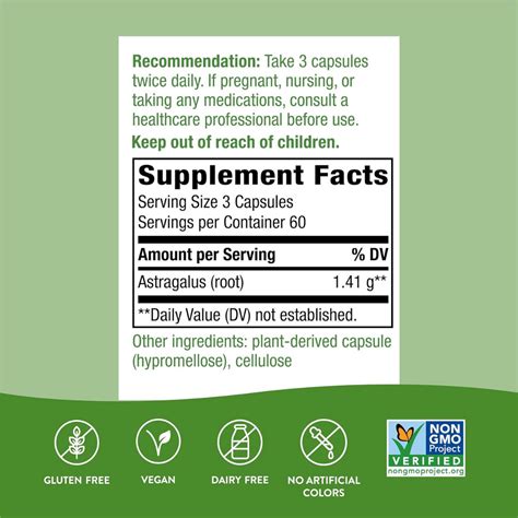 Natures Way Astragalus Root 180 Cápsulas Doctor Heal Online
