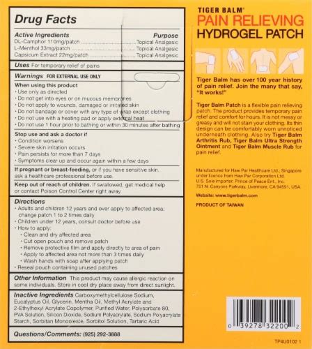 Tiger Balm® Pain Relieving Patches 5 Ct Kroger