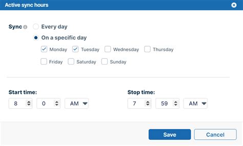 Limit Sync To A Schedule Filecloud Docs Server