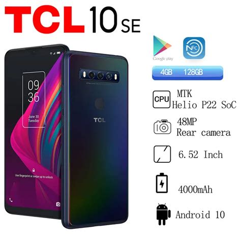 Global Version Tcl 10se Oakland 4gb Ram 128gb Rom 6 52inch 48mp Triple