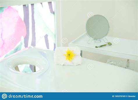 Massage Room In Spa Saloon White Massage Table Stock Image Image Of