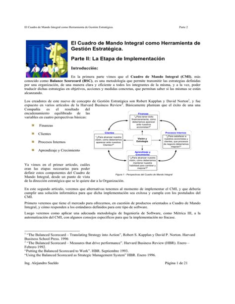 Parte 2 El Cuadro De Mando Integral Como Herramienta De Gesti N Estrat