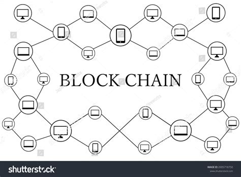 blockchain network concept distributed ledger technology stock