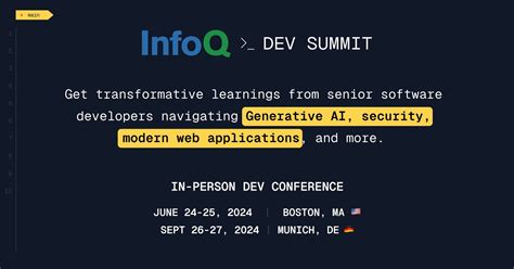 Explore Upcoming Infoq Dev Summits