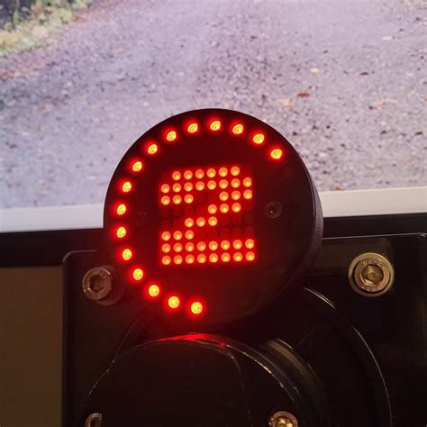 Dot Matrix Display Sim Racing Gauge For Simhub With Rgb Sweep Show