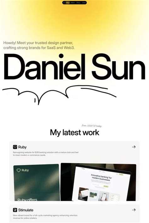 Daniel Sun Top Tier Web And Brand Design For Saas And Web3 On