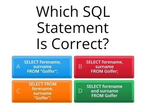 Which Sql Statement Is Correct Quiz