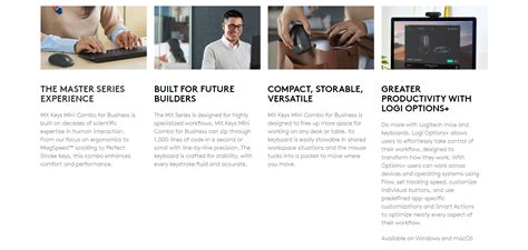 Logitech MX Keys Mini Keyboard Mouse Combo Bluetooth LE Logi Bolt USB Receiver