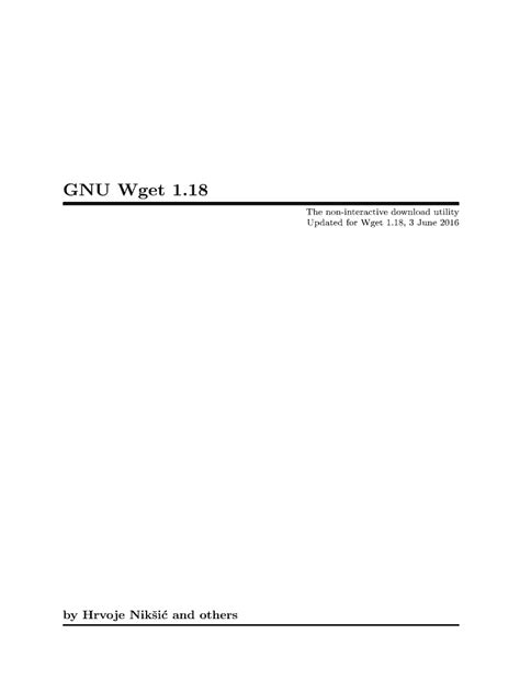 Fillable Online GitHub Aixoss Wget GNU Wget A Free Software Package