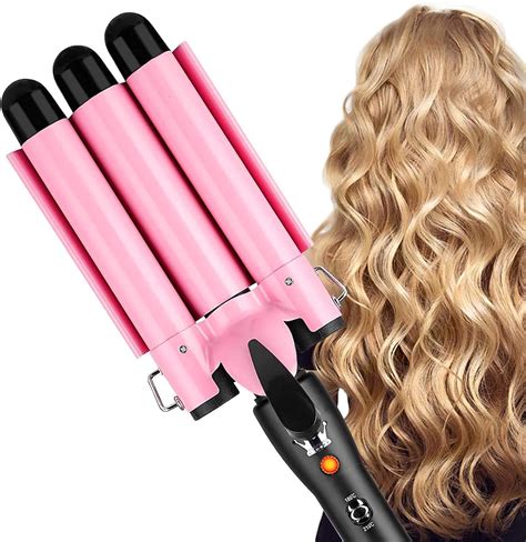 Crebeau Hair Curler 3 Barrels Curler Curling Iron Wand With Two Gear