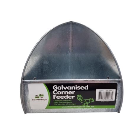 Galvanised Hanging Corner Feeder Queenslander Aviaries