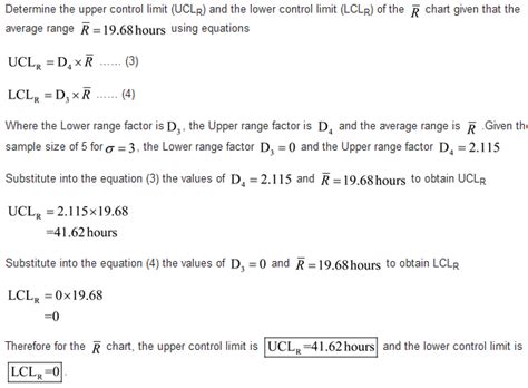 Solved Determine Means And The Upper And Lower Control Limits For X