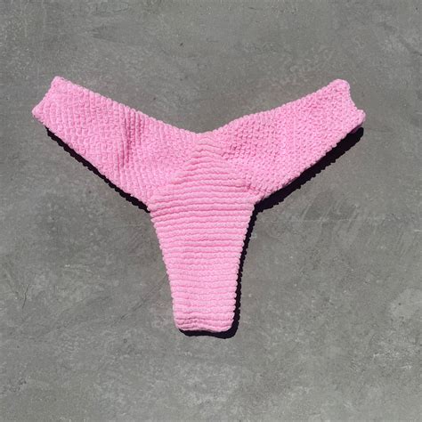 Pink Milk Shake Textured Capri Bikini Bottom Mybrazilianshop