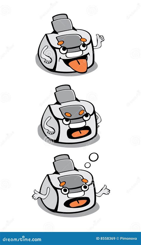 De Printer Van Het Karakter Vector Illustratie Illustration Of