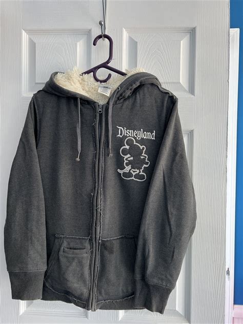 Disneyland Zip Up Hoodie 55th Anniversary Sherpa Line Gem