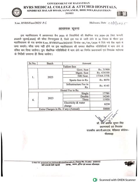 Fees Information Batch 2023 Pdf