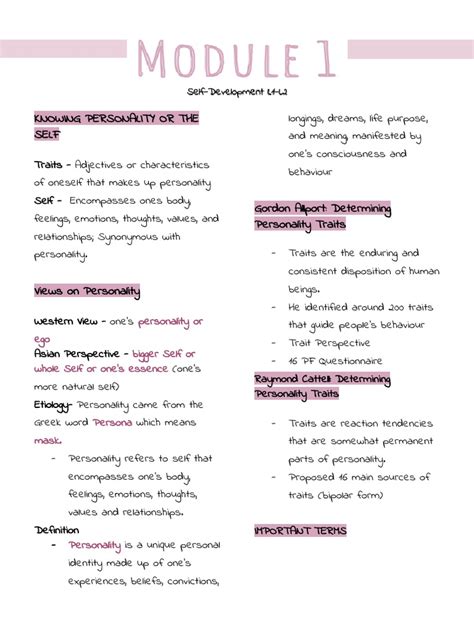Perdev Mod1 2 Notes G12 Pdf Emotions Behavior