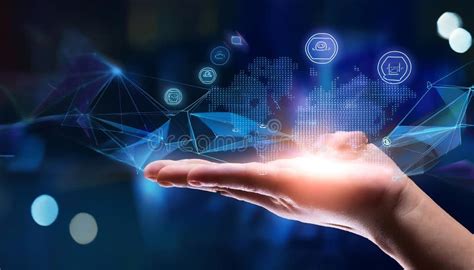 A Hand Displays A Glowing World Map With Interconnected Lines And Icons Symbolizing Global