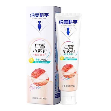 纳美口香牙膏酷爽荔枝果味小苏打牙膏