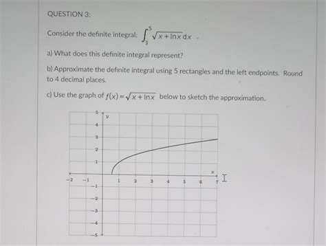 solved question 3 consider the definite integral x inx