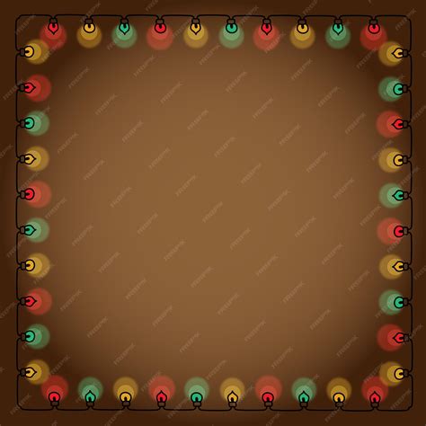 Premium Vector Xmas Light Bulbs Frame Vertical Rectangle Shape