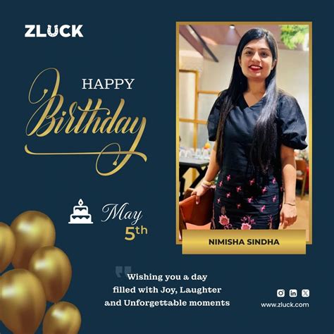 Zluck Solutions On Linkedin Happy Birthday Nimisha Sindha Our