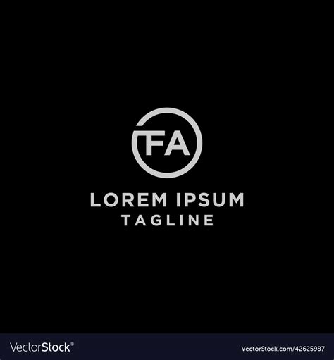 Fa Circle Logo Royalty Free Vector Image Vectorstock