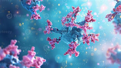 Ai Generated Antigen And Antibody Medical Background Antibodies Immunology And Immunoglobulin
