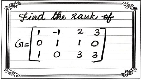 Rank Of A Matrix Definition PDF Physics Science Rank Of A Matrix Definition PDF Physics Science