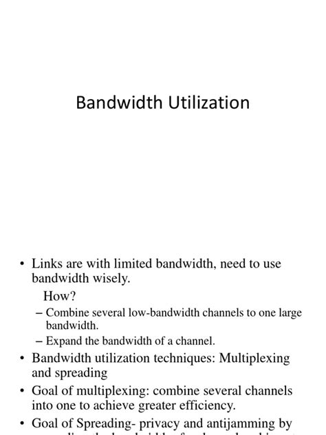 Maximizing Bandwidth Utilization Through Multiplexing Techniques Frequency Division