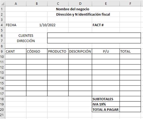 Como Hacer Una Factura En Excel 2016 Excel Como Hacer Vrogue Co