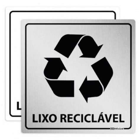 Placa Lixo Reciclável Placas Informativas Afixgraf