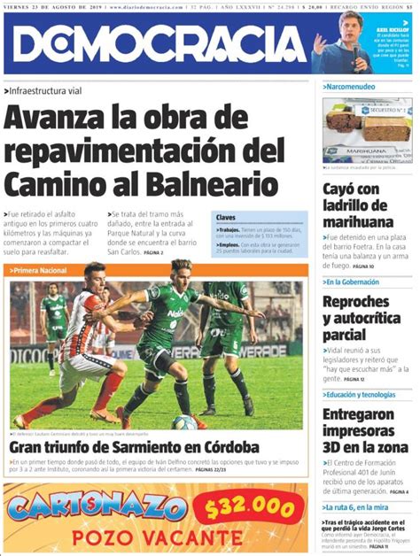 Periódico Diario Democracia Argentina Periódicos De Argentina