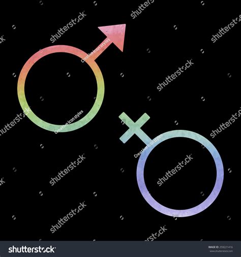 Sex Symbol Vector Illustration Watercolor Effect Stock Vector Royalty