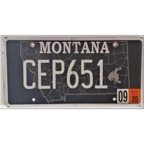 Authentique plaque d immatriculation Montana Déco américaine