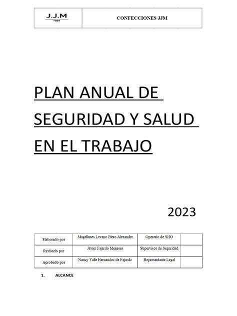 Tarea 4 Plan Anual De Seguridad Pdf Seguridad Y Salud Ocupacional