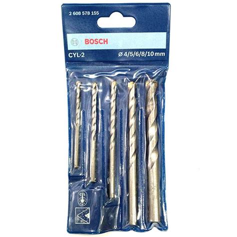 Jual Terlaris Mata Bor Beton Besi Set 5 Pcs Bosch 456810 Cyl 2 Original Bosch Mata Bor
