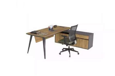 Jvmoebel Eckschreibtisch Eckschreibtisch Office Tisch Braun Groß Chef