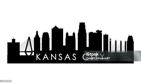 캔자스 시티 스카이 라인 실루엣 블랙 캔자스 시티 디자인 흰색 배경에 고립 0명에 대한 스톡 벡터 아트 및 기타 이미지 0명 건물 외관 건물 정면 Istock