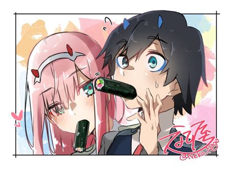 Zero Two Here Darling Try This Hiro X Zero Two ️💙 Darling In The Franxx Anime Films