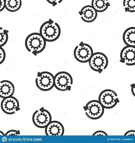 Development Icon Seamless Pattern Background Devops Vector Illustration On White Isolated