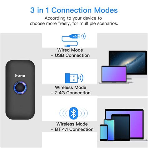 Eyoyo Mini Ccd Bluetooth Barcode Scanner 3 In 1 Bluetooth And Usb Wired