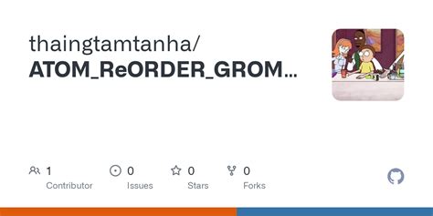 Github Thaingtamtanha Atom Reorder Gromos Forcefield