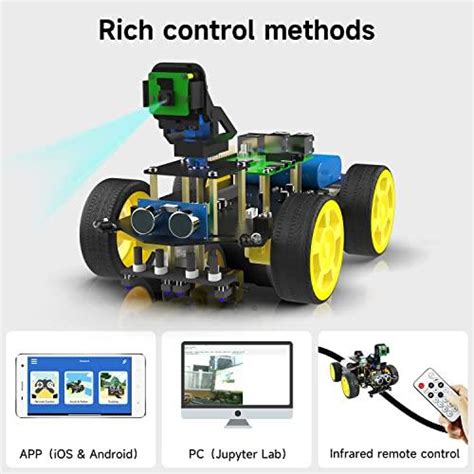 Yahboom 4wd Robot Para Raspberry Pi 4b 3b Kit De Coche Diy Con Cámara